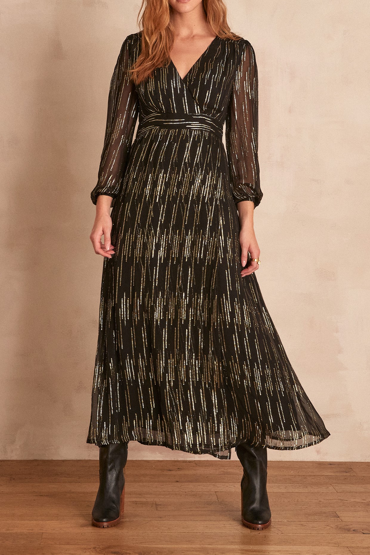 Robe longue CLEMENCE Femme | NOIR | Maison 123